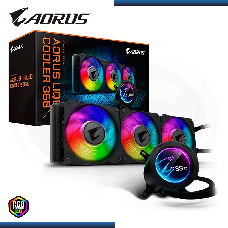AORUS LIQUID COOLER 360 RGB Fusion 2.0 Triple 120mm ARGB Fans | Shopee ...
