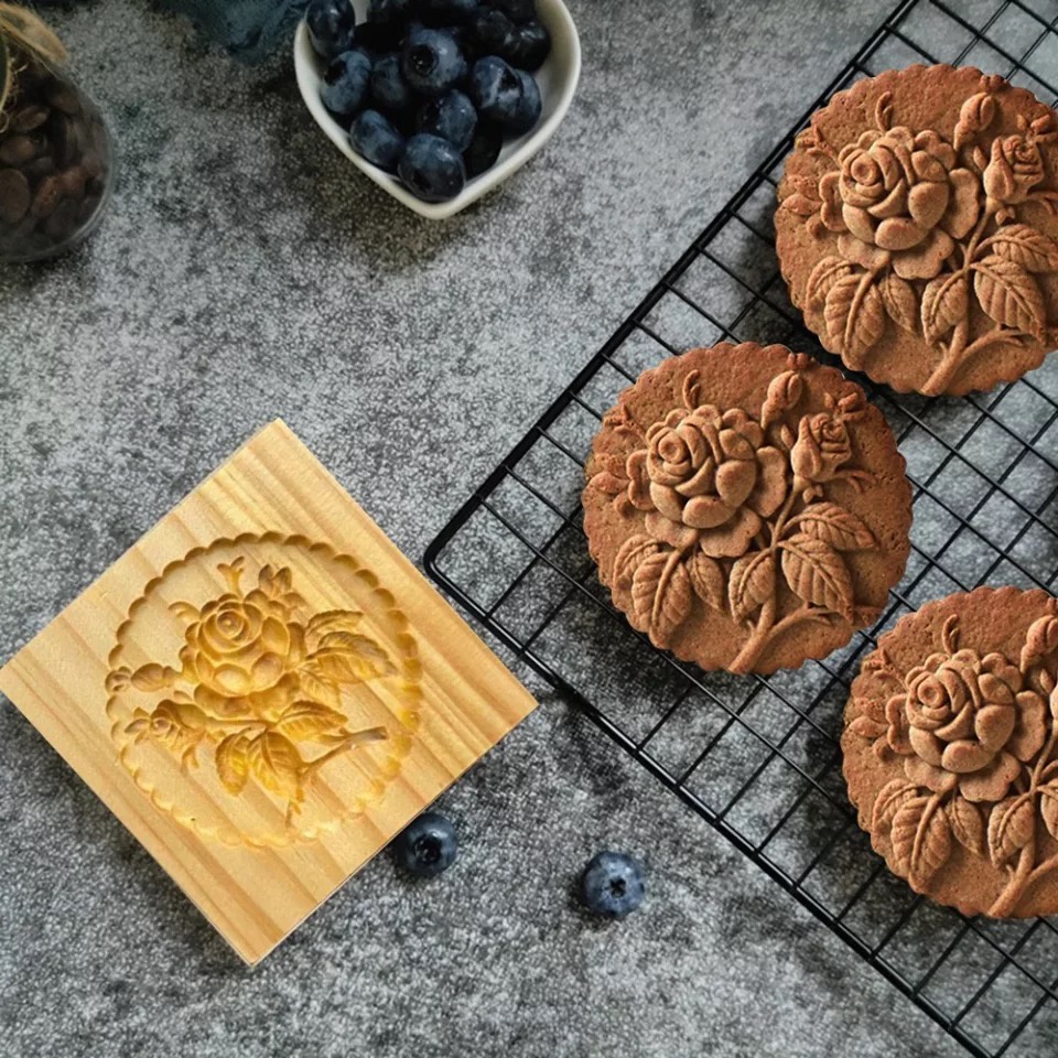 แม่พิมพ์ไม้ สำหรับทำคุกกี้ Embossing Mold for Cookies | Shopee Thailand