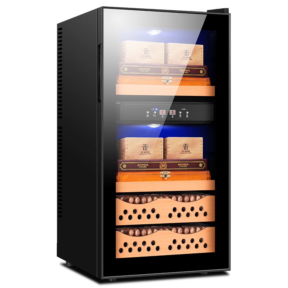 ตู้Large Caacity Fit 400 cs Cigar Humidor Electric Cooler Cabinet No ...
