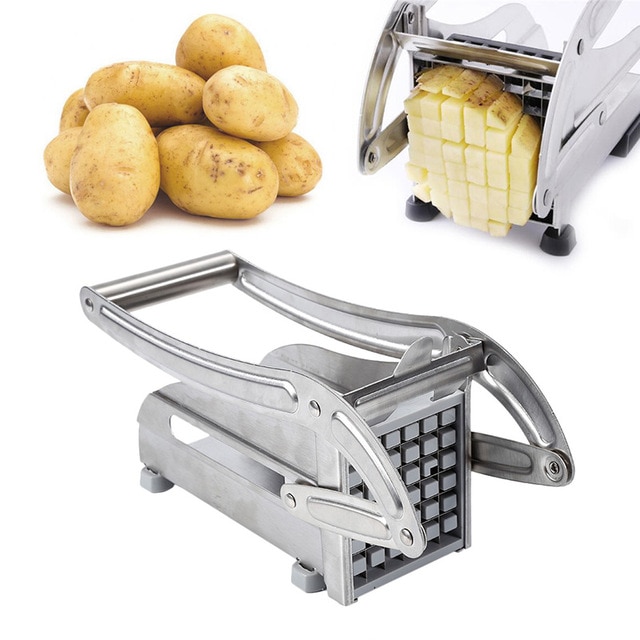 Stainless Steel Manual French Fries Cutter Potato Chips Maker Meat ...