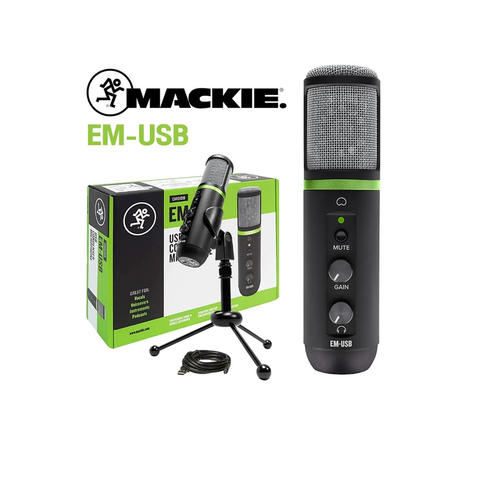 MACKIE EM-USB USB Microphone ไมโครโฟนคอนเดนเซอร์ บันทึกเสียง ไมค์อัดเสียง แบบ USB Microphone ...