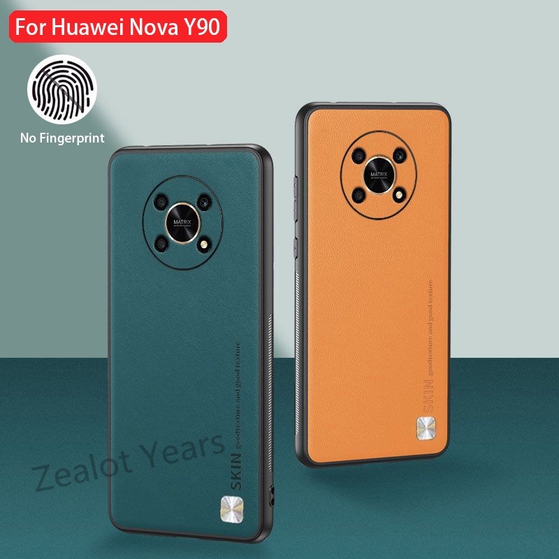 เคสโทรศัพท์มือถือหนัง กันกระแทก เรียบง่าย สีพื้น หรูหรา สําหรับ Huawei ...
