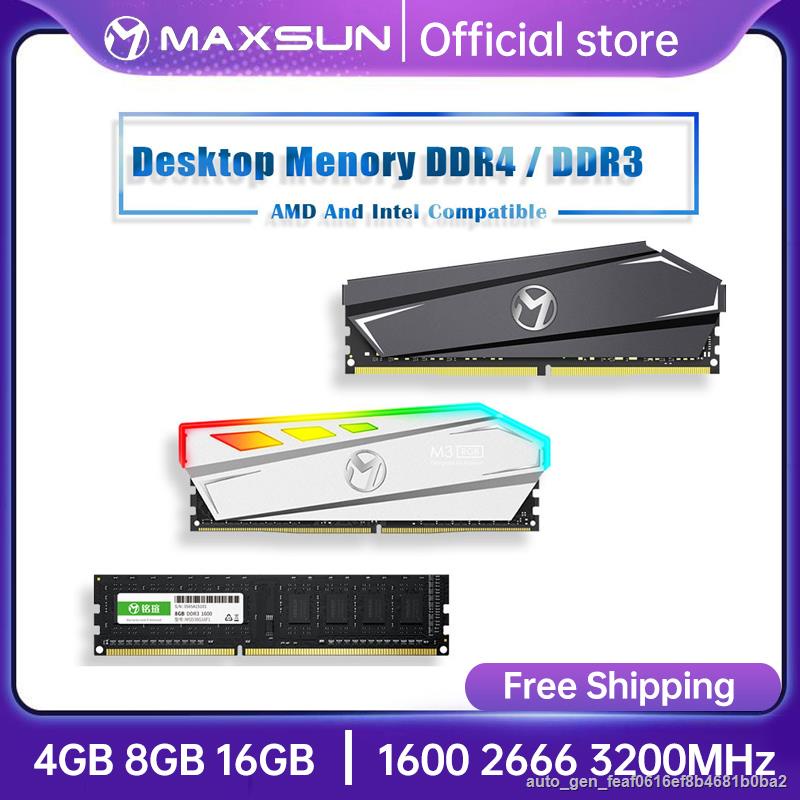 Maxsun Ram Ddr4 4gb 8gb 16gb Memory Ddr3 1600 2666 3200mhz Memoria Rams ...