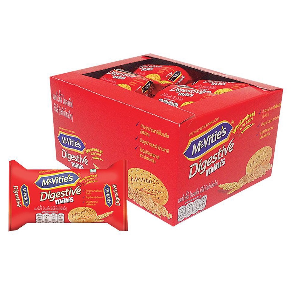 McVities Digestive Mini Biscuit บิสกิตผสมจมูกข้าวและรำข้าวสาลี 1 แพ็ค ...
