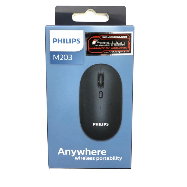 Philips M203 Mouse Wireless เมาส์ไร้สาย มี2สี ดำ ขาว | Shopee Thailand
