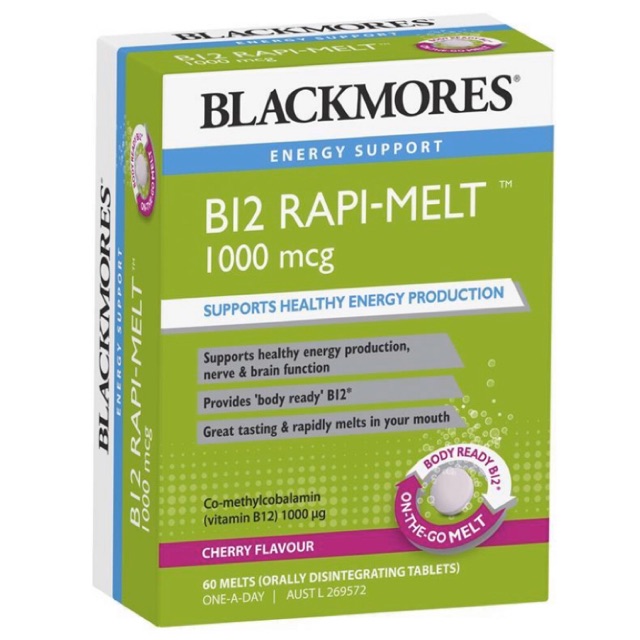 Blackmores B12 Rapi-Melt 1000mcg 60 Tablets - tikky_22 - ThaiPick