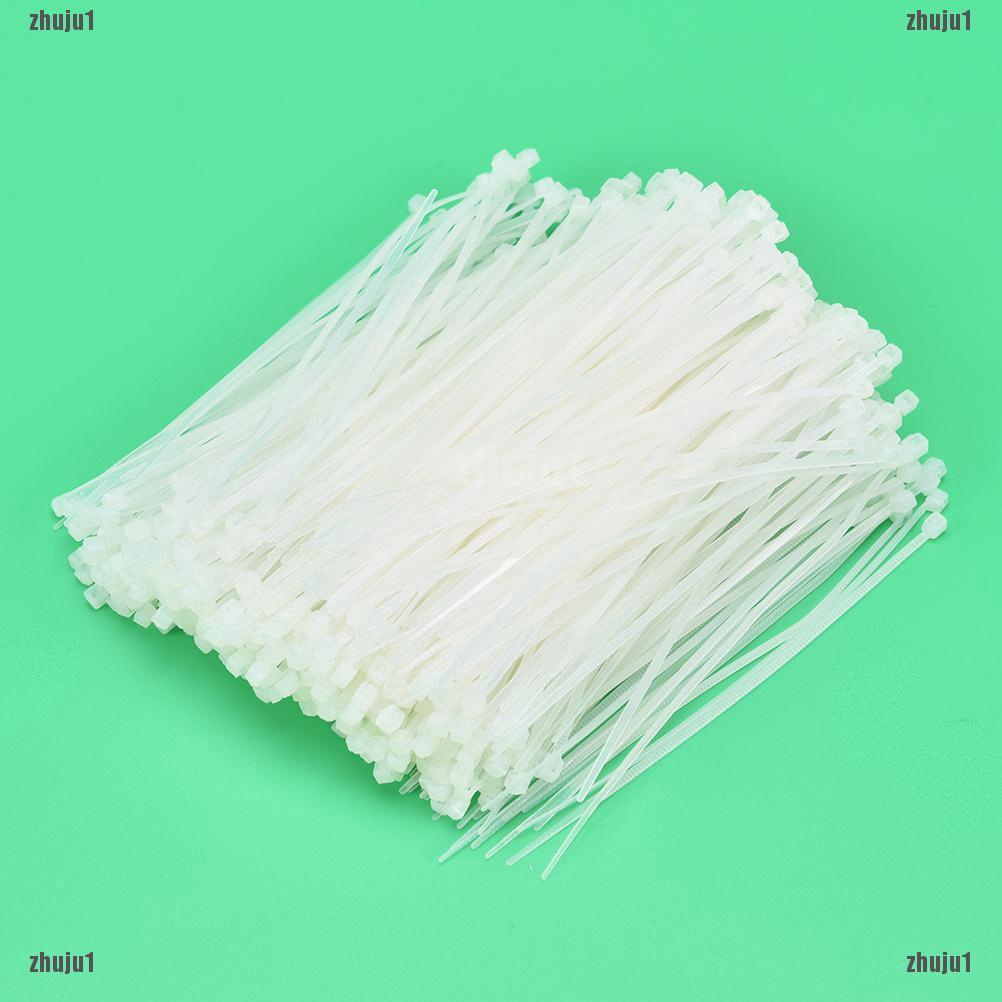 FTO 600PCS White Nylon Cable Wire Zip Ties Self-locking Nylon Tie With ...