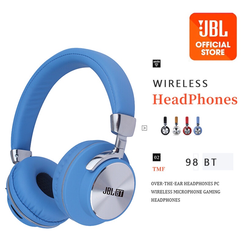ขายของแท้JBL 98BT หูฟังบลูทูธไร้สาย หูฟัง บลูทูธJBL ดีเจ หูฟังแบบครอบหู หูฟัง บลูทูธ Applicable ...