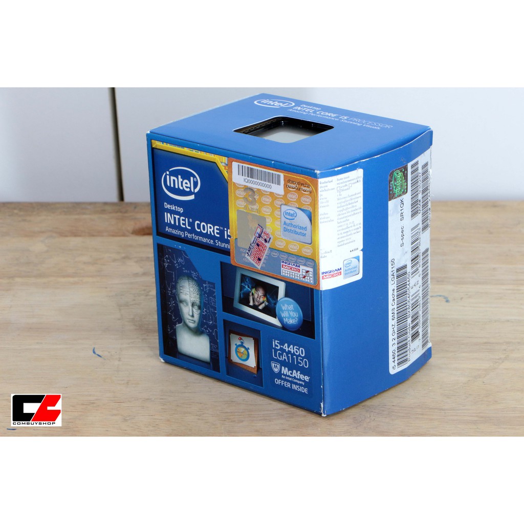 CPU INTEL CORE i5 4460 3.20GHz LGA1150 [ ครบกล่อง มีคู่มือ มีสติ๊กเกอร์ มีซิ้งแท้อินเทล ...