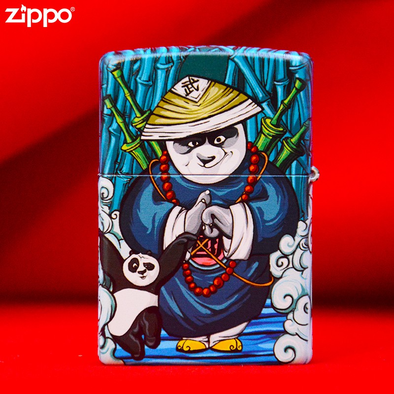 ジ♪Zippo ของแท้ Yushou Kung Fu Panda Zippo Pure Copper Creative zipoo ...