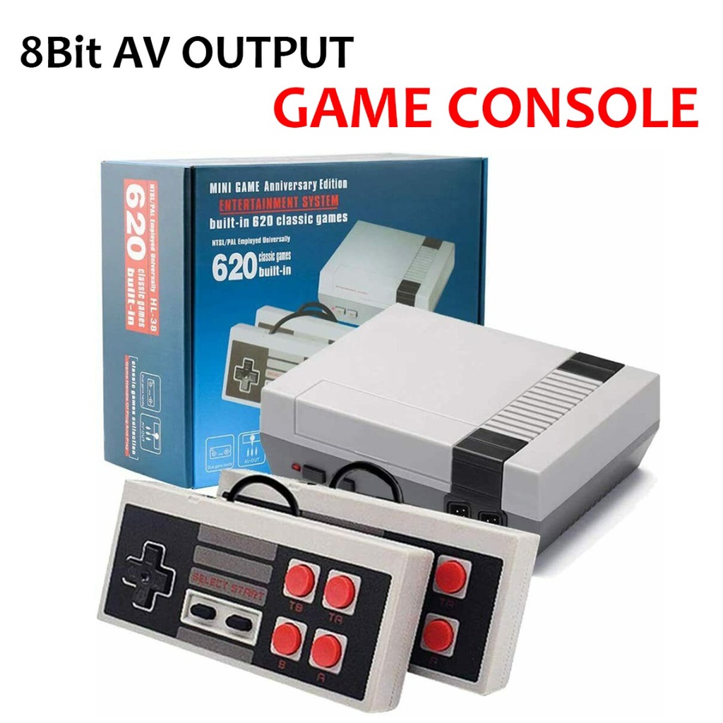 คอนโซลวิดีโอเกม 8-bit AV Output NES ขนาดเล็ก 620 เกมในตัว - tutubetty ...