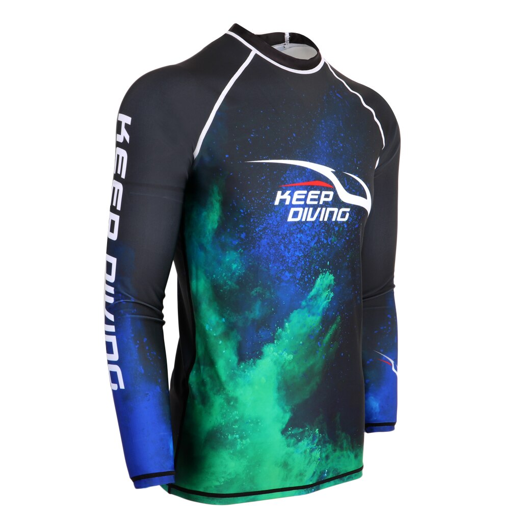 UPF 50 Surfing Snorkeling Scuba Diving Wetsuit Top Shirt Rash Guard for ...