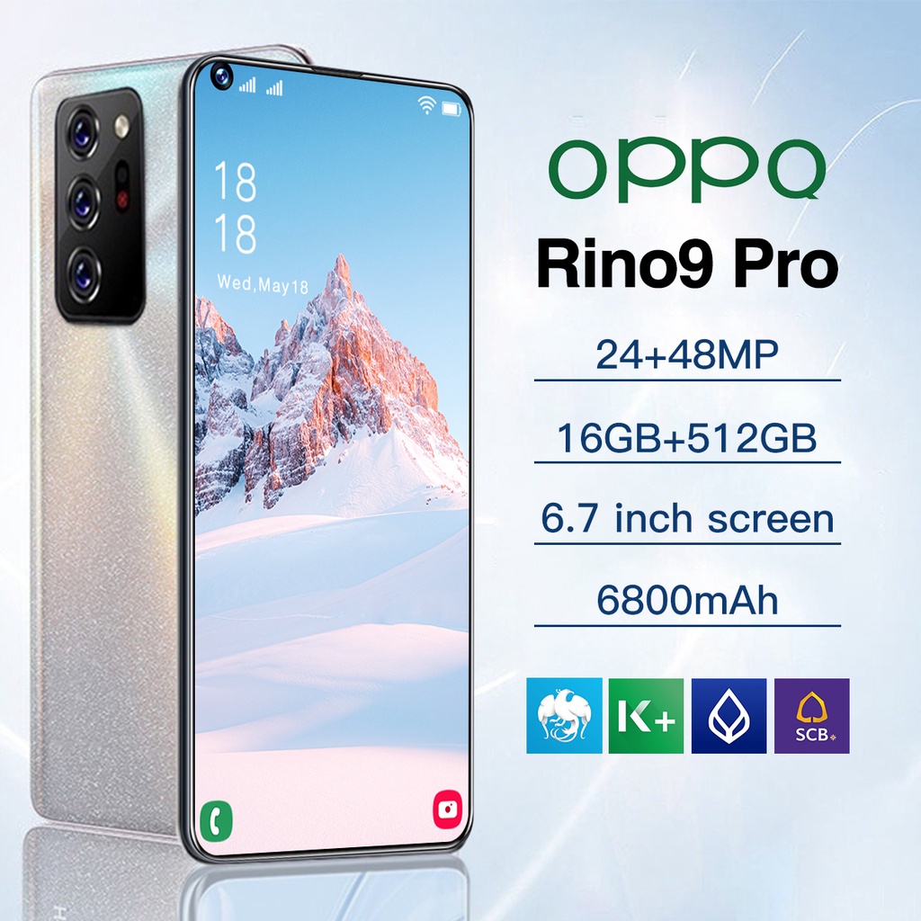 TOPโทรศัพท์มือถือ OPPQ Rino9 Pro โทรศัพท์ 6.7นิ้ว สมาร์ทโฟน 16512GB ...