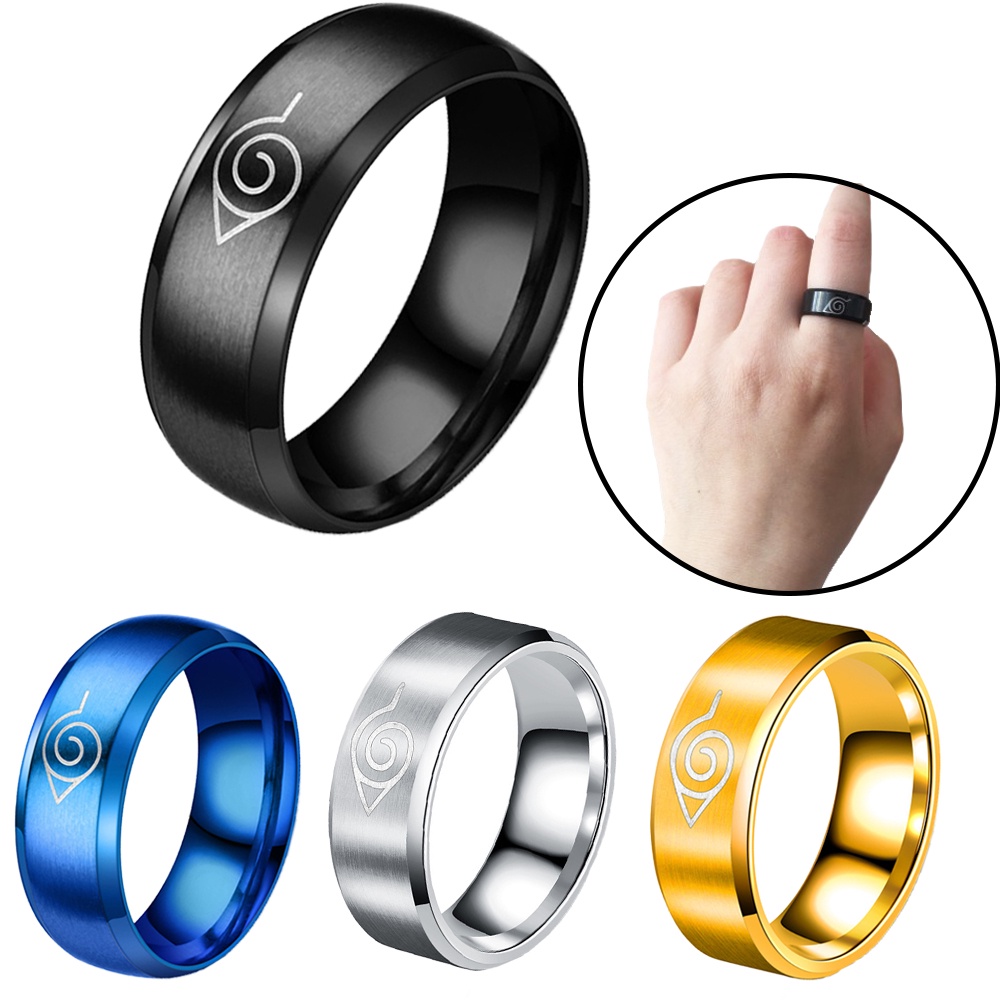 คอสเพลย์ Anime Logo Sign Ring Kakashi Ninja Ring Cosplay Prop Stainless ...