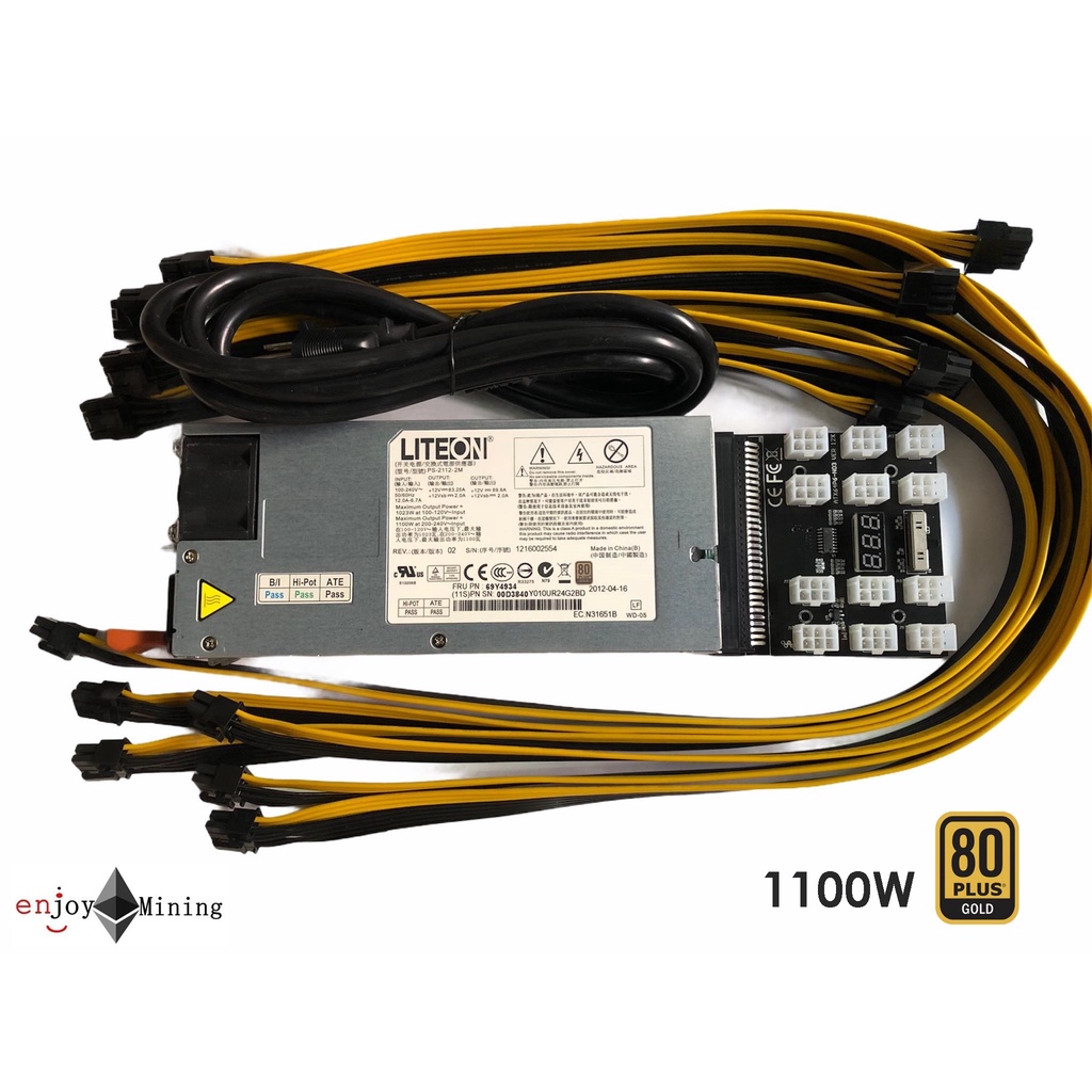 PSU SERVER 750w-1800w จ่ายไฟการ์ดจอ ครบชุดพร้อมขุด สาย6เส้น ...