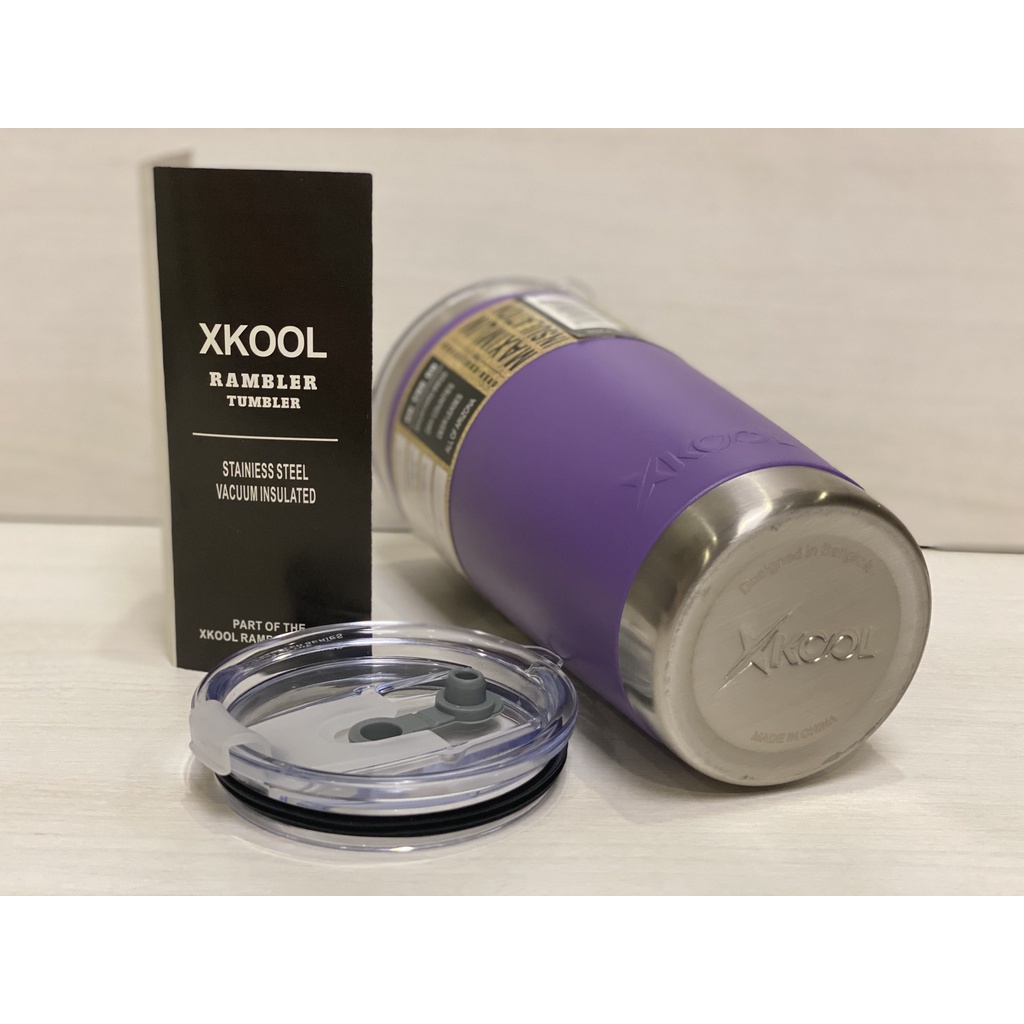 Xkool แก้วขนาด 20Oz สีพื้นเก็บอุณหภูมิความเย็นร้อน เนื้อแก้วเป็นสแตนเลส 304 Freeยางลองแก้วไม่มี ...