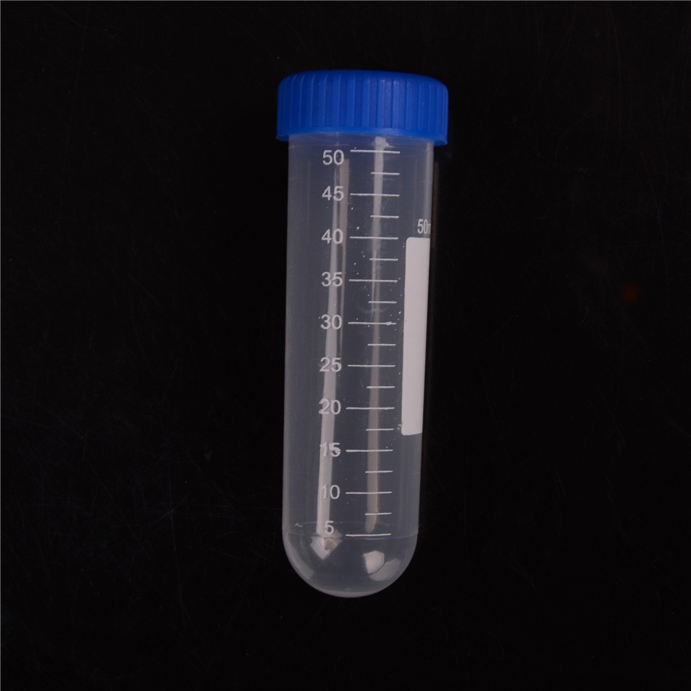【Purpleredto】10Pcs 50ml Plastic Centrifuge Tube Pipe Vial Lab Test ...