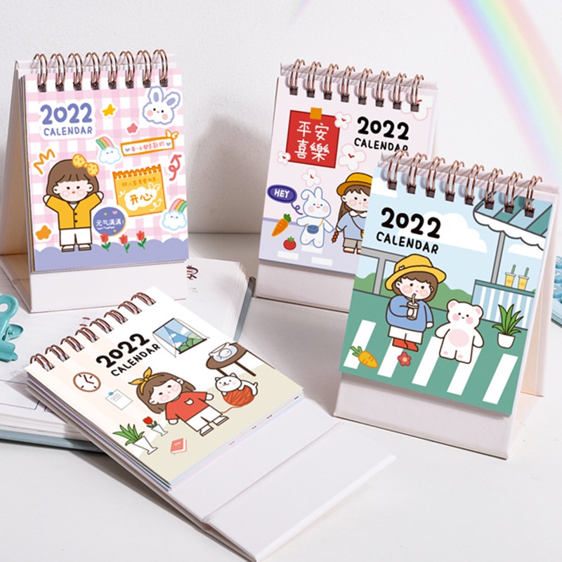 2022 Year Cute Girl Mini Calendar Creative Small Date Planner | Shopee ...