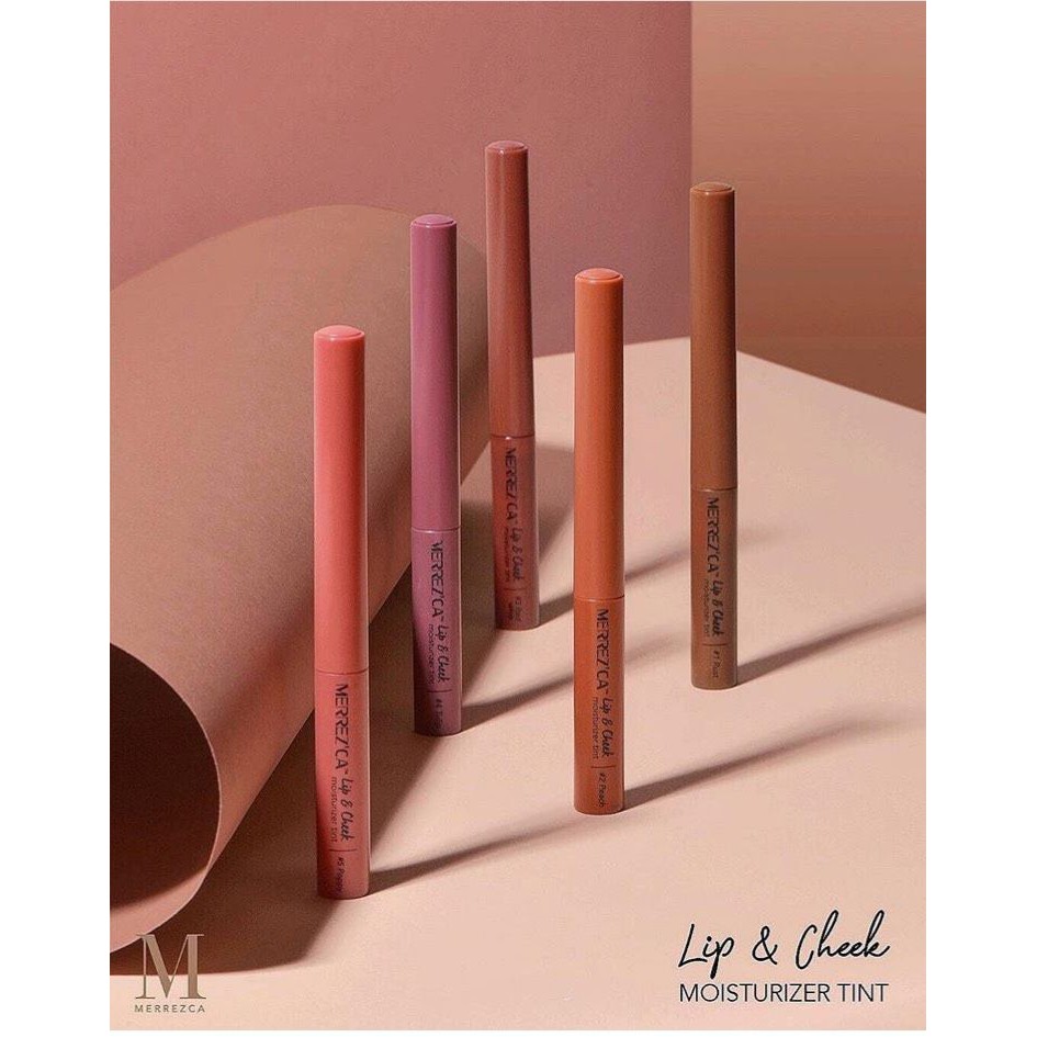 Merrezca Lip Cheek Moisturizer Tint ลิปทินส์ ใช้ทาปากและแก้มในแท่งเดียว ...