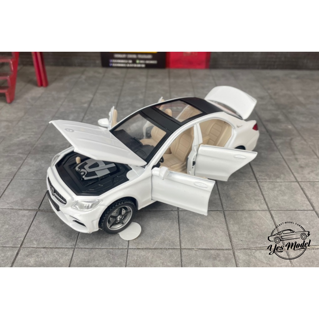โมเดลรถเบนซ์ BENZ C260 โมเดลรถเหล็ก Mercedes-Benz มีไฟ มีเสียง ขนาด 14. ...