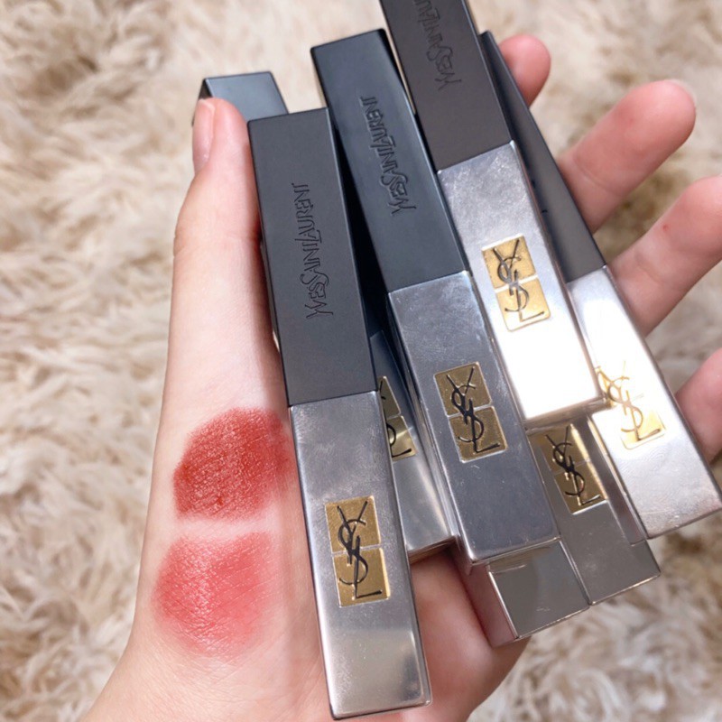 YSL Small silver bar Small Gold Lipstick ลิปสติก กำมะหยี่ ผ้าซาตินสุด ...