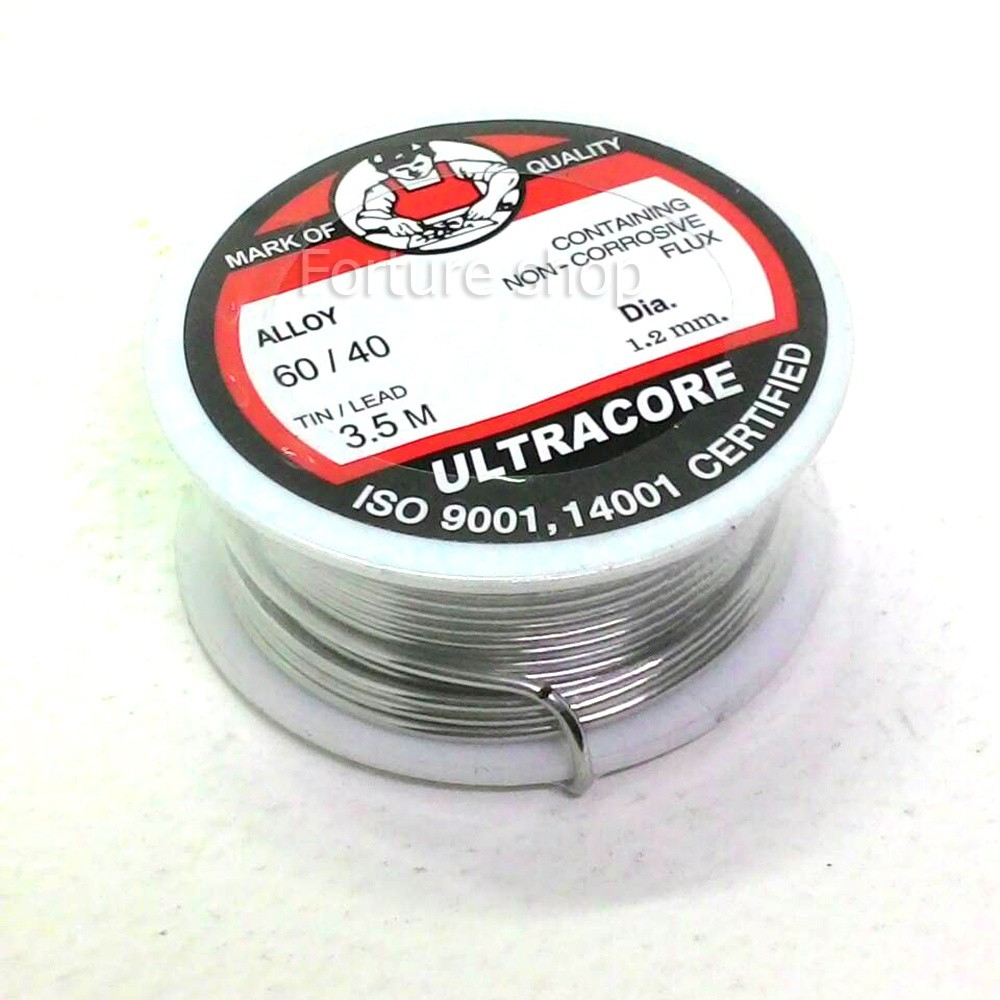 ULTRACORE Lead Soldering ตะกั่ว ตะกั่วบัดกรี ขนาดเส้นเล็กพิเศษ 0.25 มม. ...