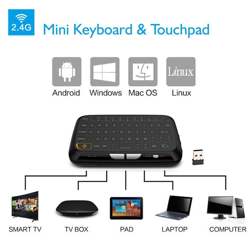 [new]H18 Mini Keyboard Air Mouse for Ps4 Google Android Tv Box Gaming ...