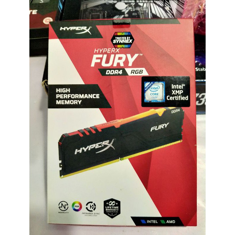 16GB (8GBx2) DDR4/3200 RAM PC (แรมพีซี) KINGSTON HyperX FURY RGB ของใหม่ - ctmining - ThaiPick