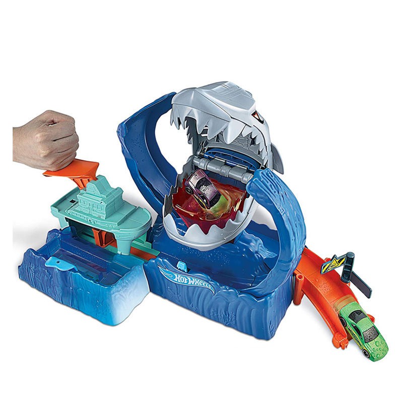 The Hot Wheels Color-changing Car Wash City Crazy Mechanical Shark ...