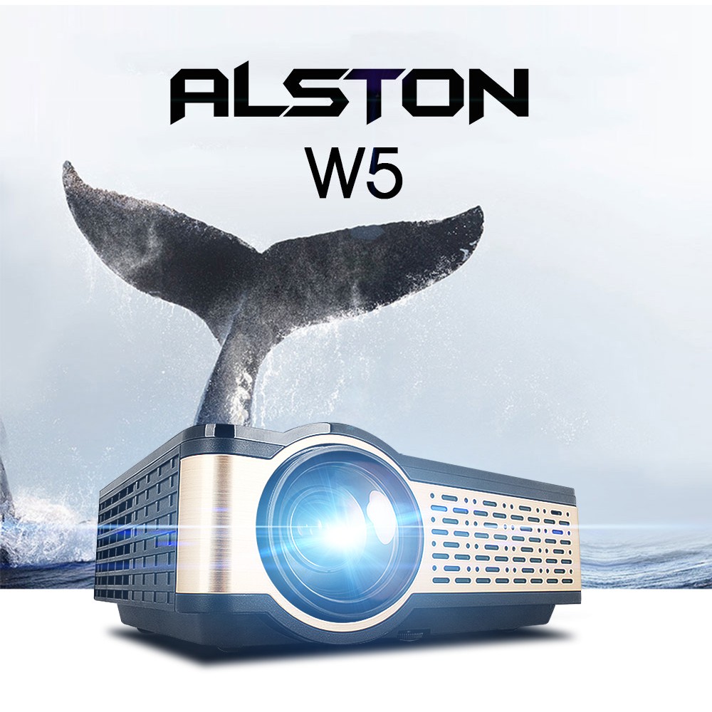 ALSTON W5 HD Projector 4000 Lumens Android WIFI Bluetooth Portable Home ...