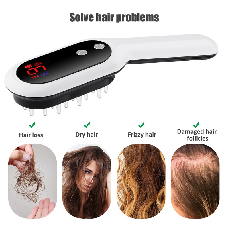 Electric Hair Growth Comb Infrared Laser Hair Care Style Anti-Hair Loss ...