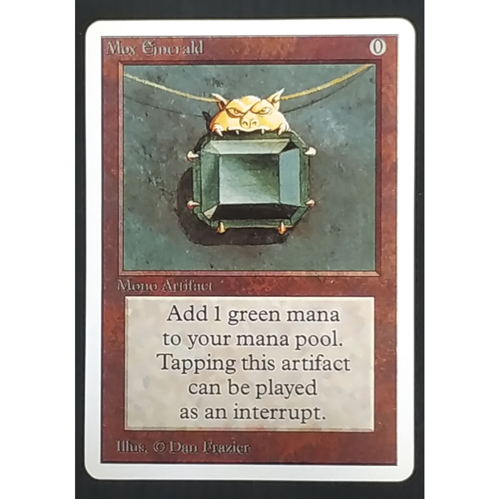 MTG Card Blue Core - White Frame Card - Mono Artifact - Mox Emerald ...