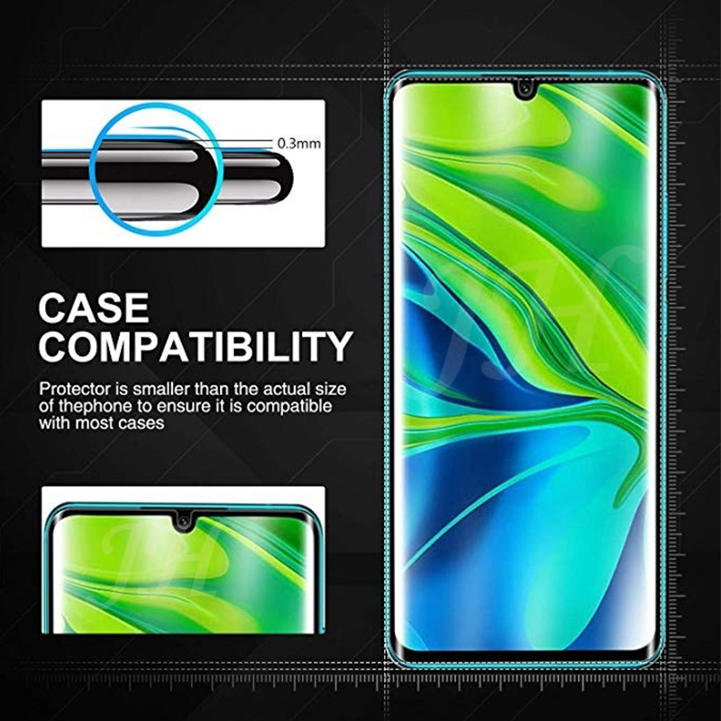 2 in 1 Tempered Glass On For Xiaomi Mi Note 10 Lite Camera Lens glass ...