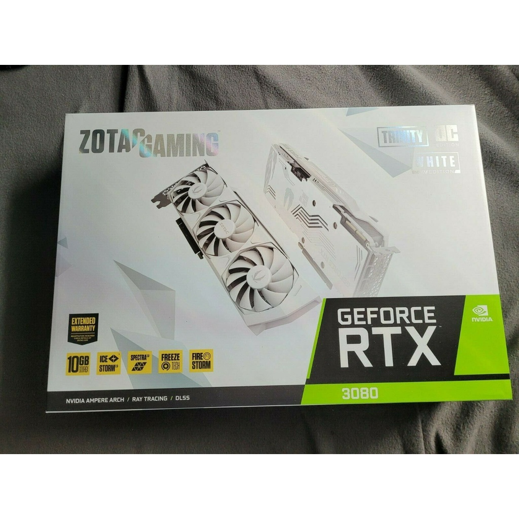 ZOTAC GeForce RTX 3080 Trinity OC White Edition 10GB GDDR6X Graphics Card - rs5ew_j7r1 - ThaiPick