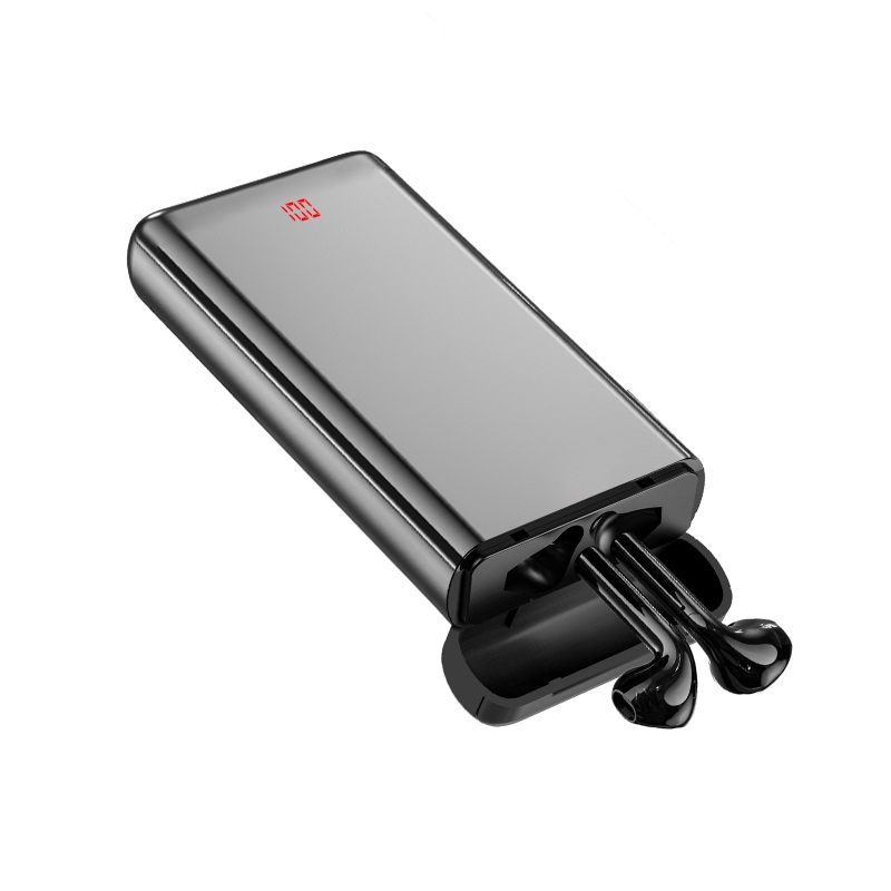2 in 1 With 10000mAh Charge Case Power Bank Wireless Bluetooth Earphone ...