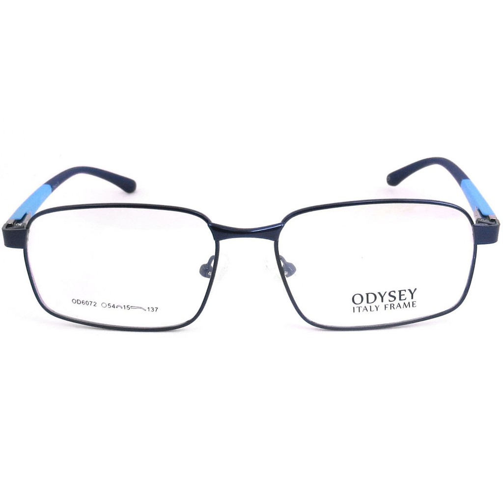 Odysey แว่นตา รุ่น 6072 C-6 สีน้ำเงิน กรอบเต็ม ขาสปริง วัสดุ สแตนเลส ...