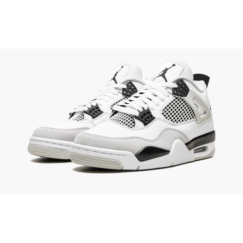 Nike Air Jordan 4 Retro White and Black (Military Black) ของใหม่ แท้ ...