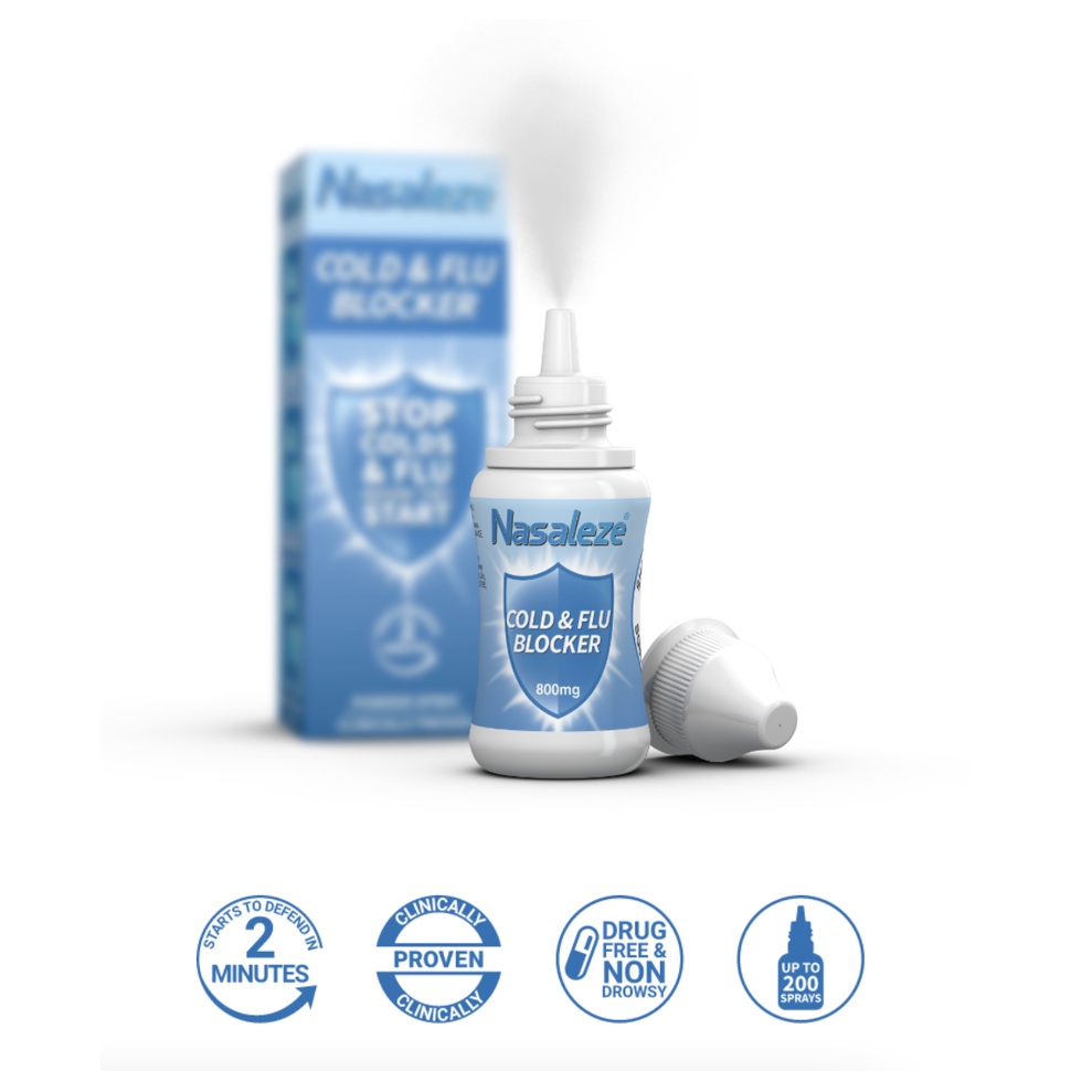 Nasaleze Spray สเปรย์พ่นจมูก นาซัลลีส ป้องกันไวรัส สีฟ้า Nasaleze ...