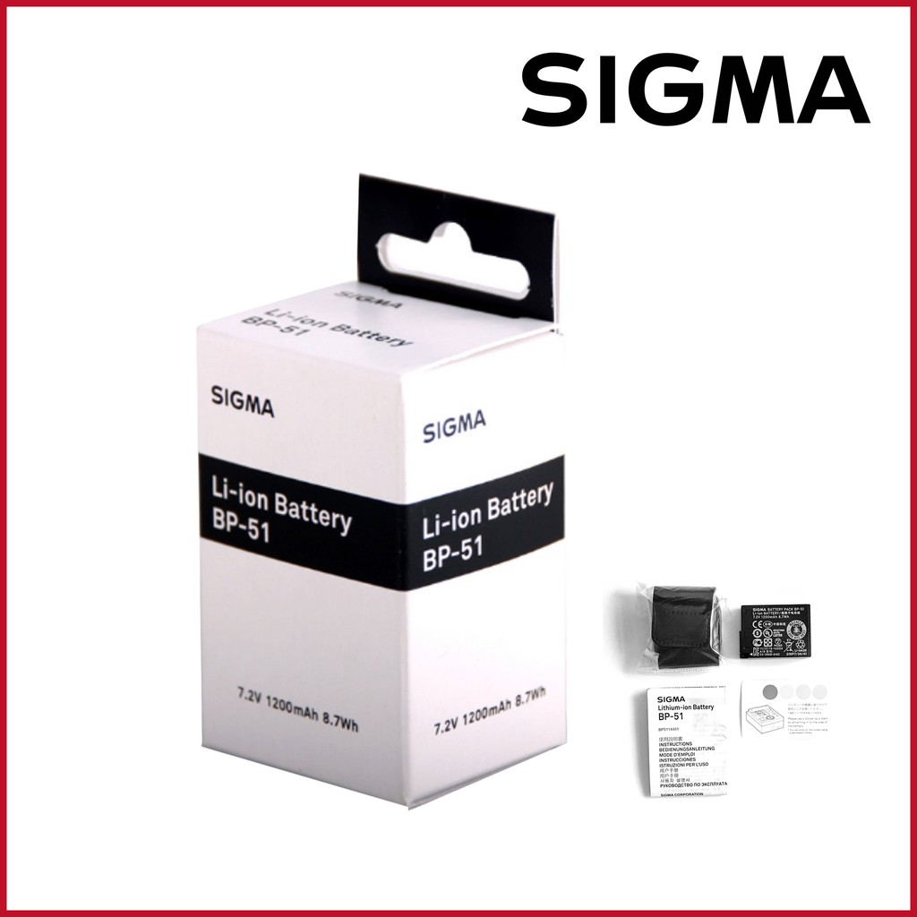 Sigma Genuine Battery BP-51 for Lumix GH2 / G5 / G6 / Leica Q1 / QP ...