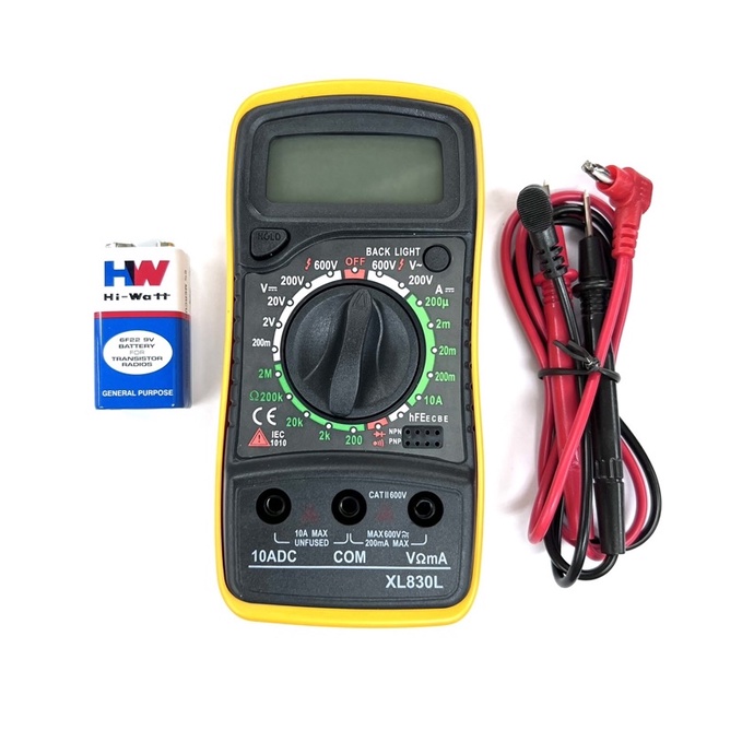 Multimeter XL830L（เเบตตรี่อยู่ในตัว）เครื่องวัดแรงดันไฟ วัดกระแสไฟ วัด ...