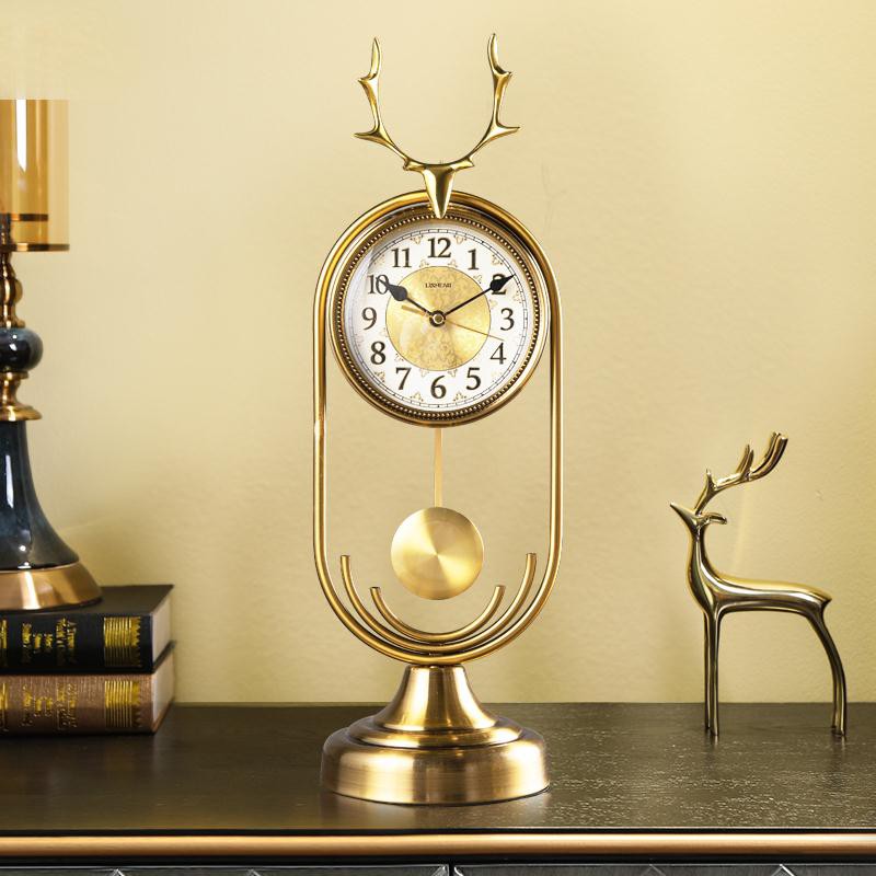 Light Luxury Desk Clock Clock Living Room Display Clock Home Desktop ...