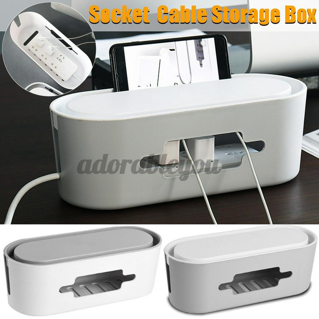 Large Cable Storage Organizer Wire Management Socket Safety Case Box ...