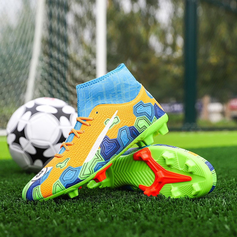 2020 Blue Spike Soccer Boots For Men Colorful Printing Men39s Football ...