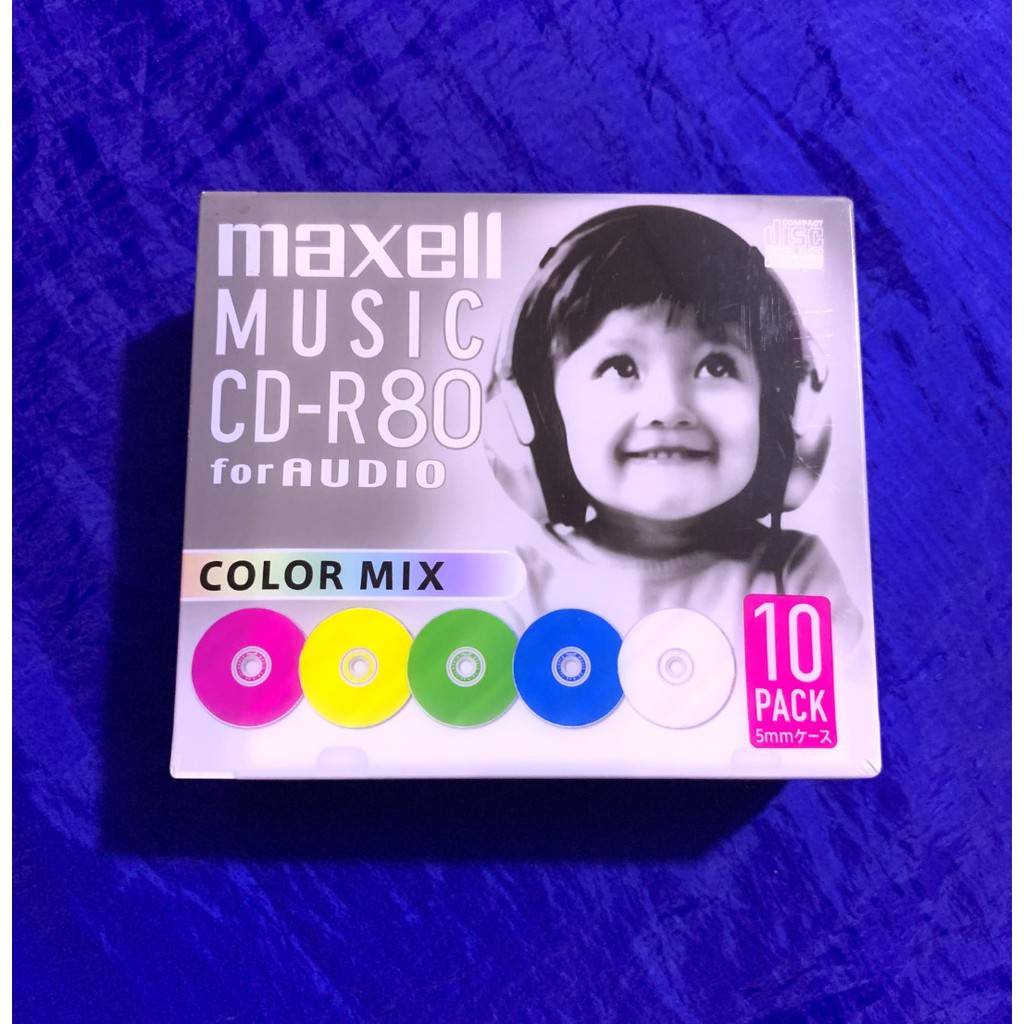 Maxell Music CD-R 80 Min Color Mix 10 PCS ????????แผ่นซีดีเปล่าของใหม่ ...