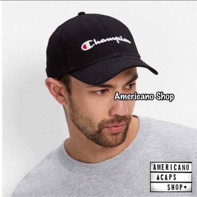 หมวกChampion Cap หมวกแชมป์เปี้ยน โลโก้ พร้อมตัวอักษร Champion (สีขาว ...