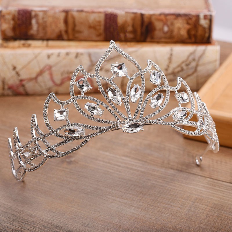 Princess Crystal Tiaras Petals Girls Love Bridal Prom Wedding Party ...