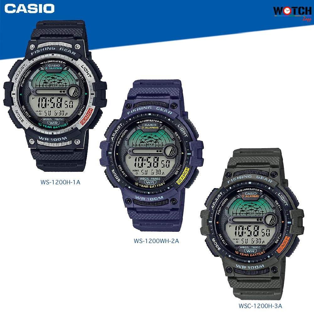 นาฬิกาข้อมือ WS-1200H OUT GEAR WSC-1250H นาฬิกา CASIO WS-1200H-1A WSC ...