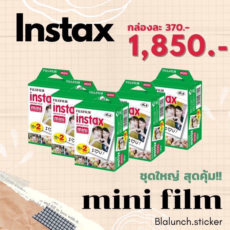 สั่งในIG 5 แพค Fujifilm Instax Mini instant Film 10x2 - Instant Film ...