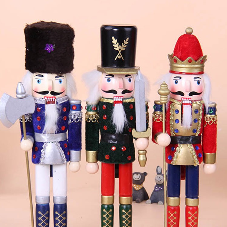 30cm Nutcracker Puppet Soldier Wooden Christmas Doll For Home ...