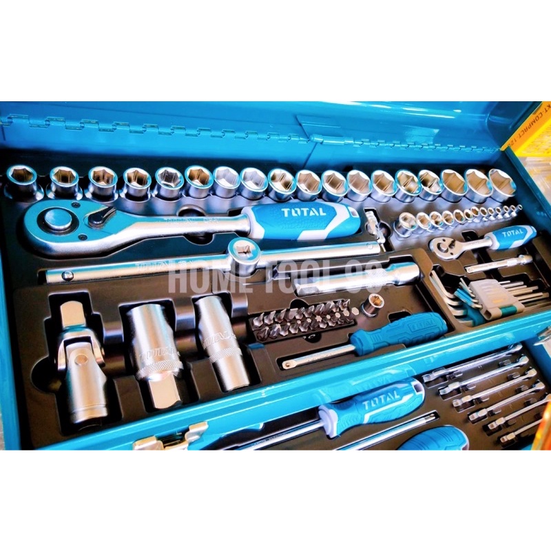 TOTAL ชุดเครื่องมือช่าง 97 ชิ้น รุ่น THPTCS70971 พร้อมกล่องเก็บเครื่องมือ 97 pcs Tool Chest Set ...
